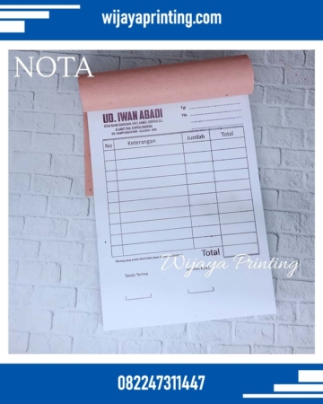 Nota - Cetak Nota - Wijaya Printing Banyuwangi